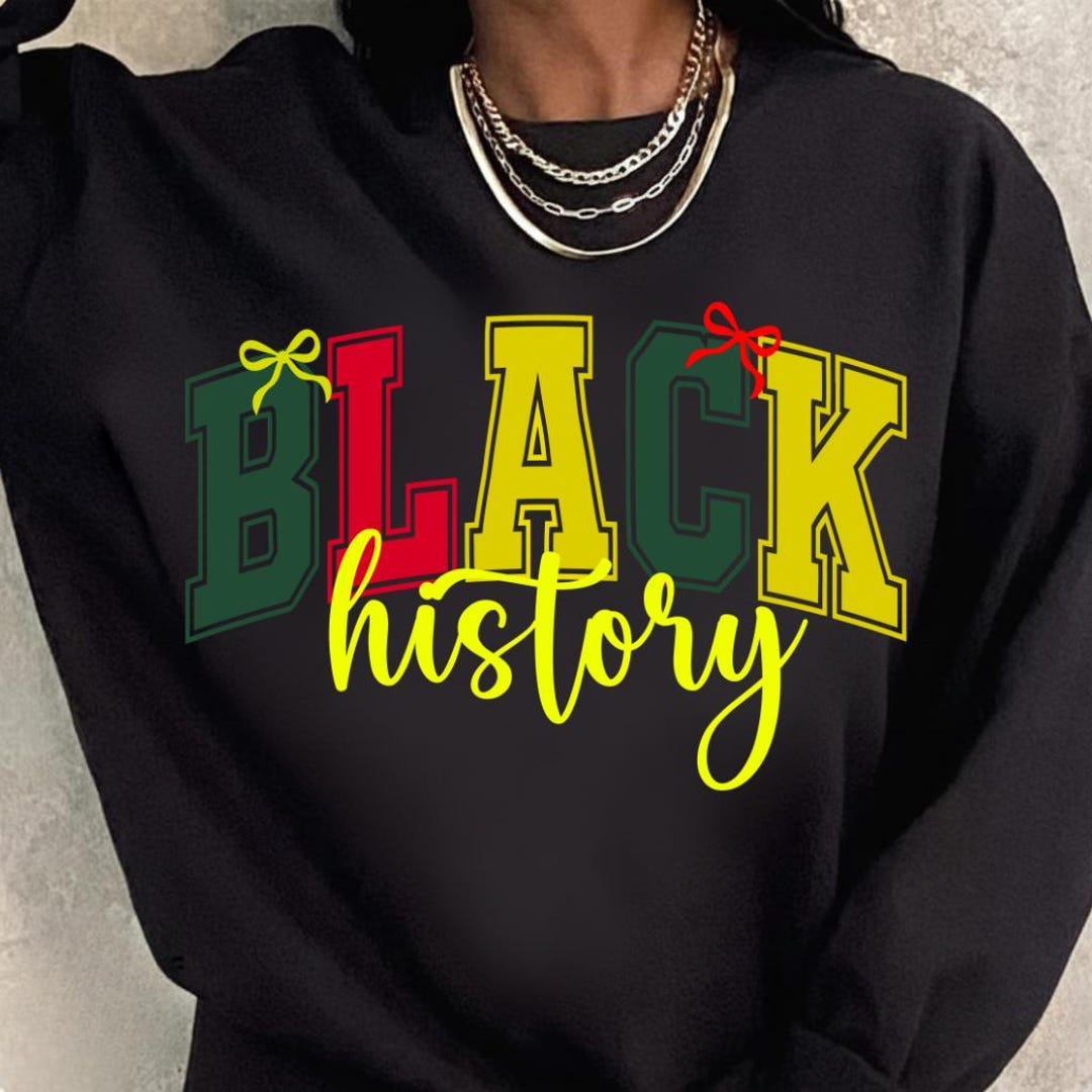 Black History Bold Text With Bows PNG | Empowerment & Cultural Pride ...