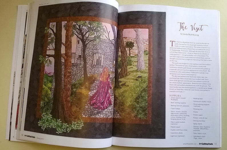AWARD-WINNING Art Quilt, Medieval, Castle, Featured in Art Quilting ...