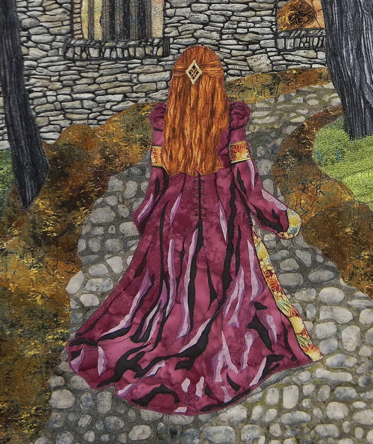 AWARD-WINNING Art Quilt, Medieval, Castle, Featured in Art Quilting ...