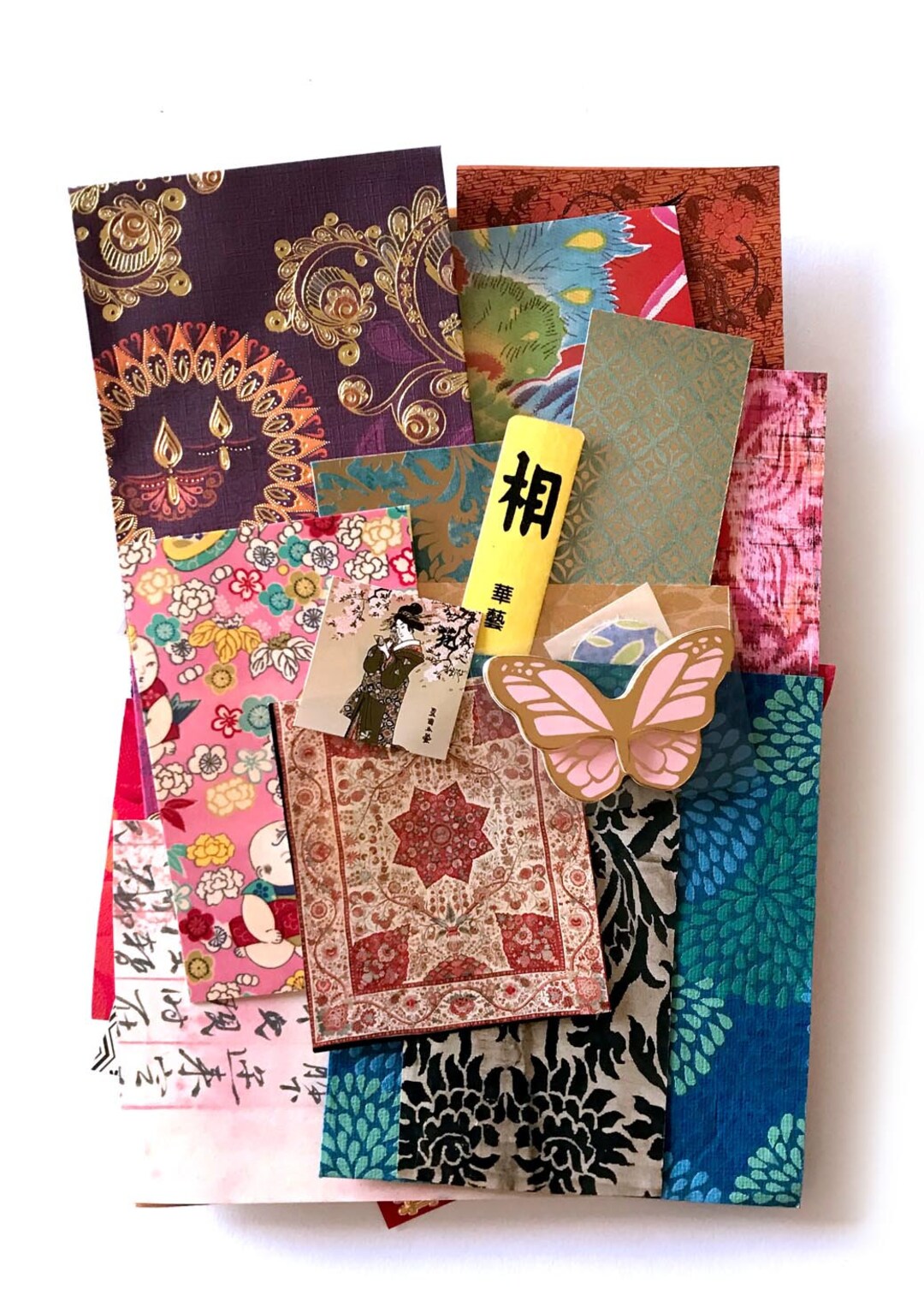 Odd and Pieces Scrap Pack Asian/chinese Scraps New and Vintage Paper ...