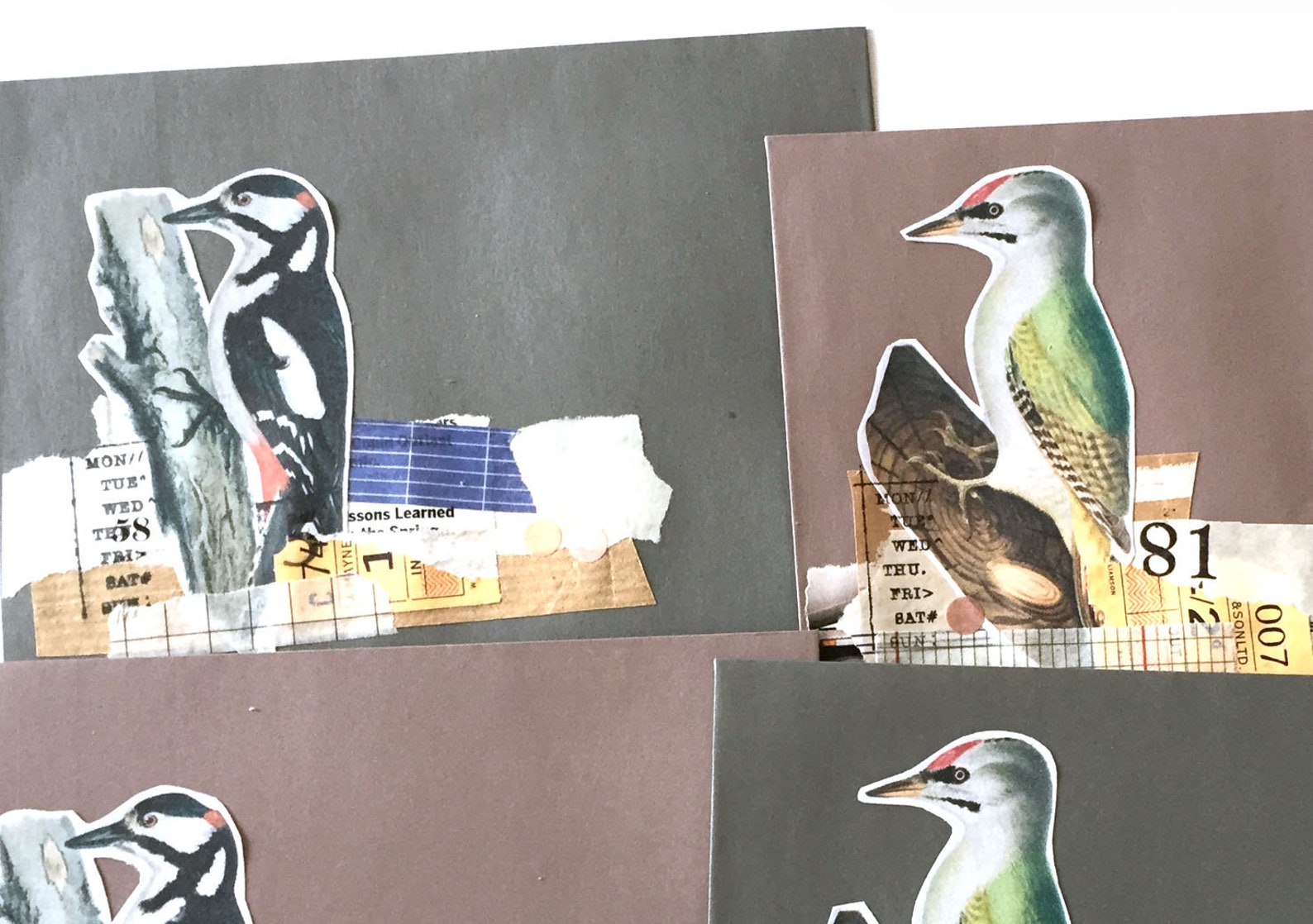 Handmade birds Decorated Envelopes for Mailing set of 4 Mail | Etsy