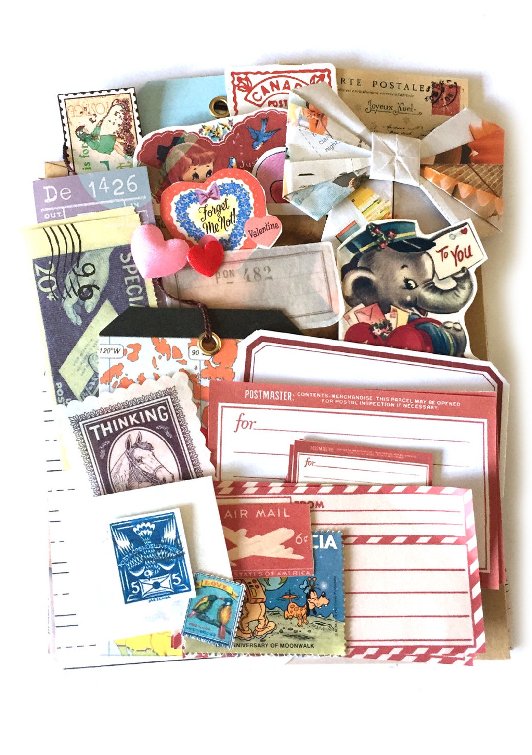 Bits and Pieces Snail Mail Scrap Pack Paper Ephemera 1 - Etsy
