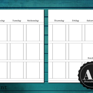 Vertical Boxes Planner Inserts - A5 Printable Planner - Handwritten ...