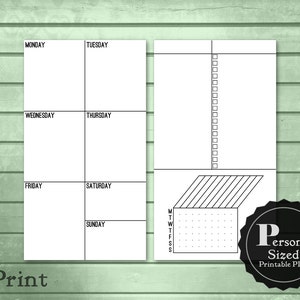 Weekly Lists & Boxes Planner Inserts Personal Printable - Etsy