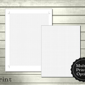 5mm Square Grid and Dot Grid 7"x9.25" Size Printable Planner Pages ...
