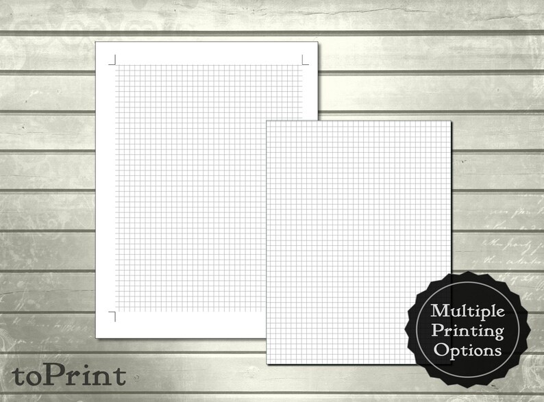 5mm Square Grid and Dot Grid 7"x9.25" Size Printable Planner Pages ...