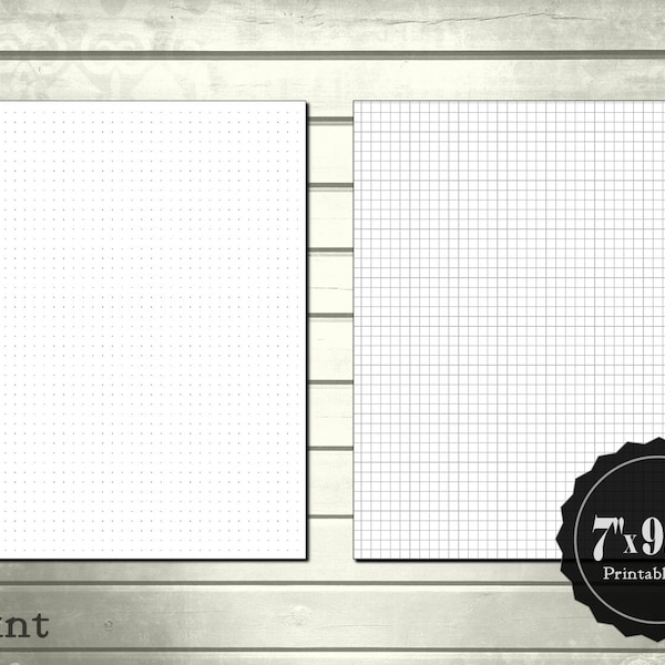 7x9 Dot Grid - Etsy