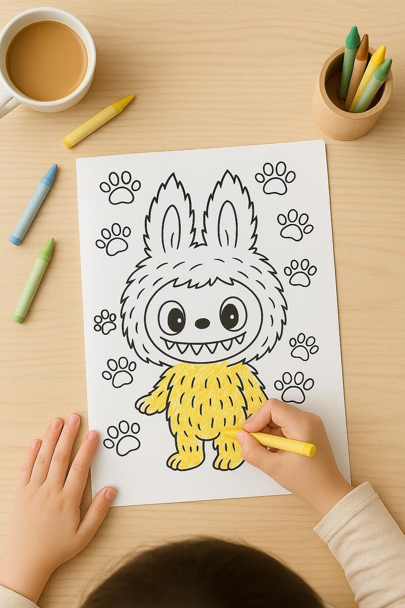 Labubu Coloring Pages: 40 Unique Scenes - Fun DIY Activity (digital ...