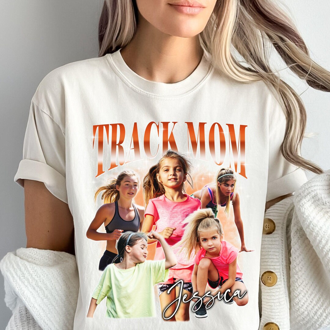 Custom Track Mom Bootleg PNG, Personalized Track Mom T-shirt Design ...
