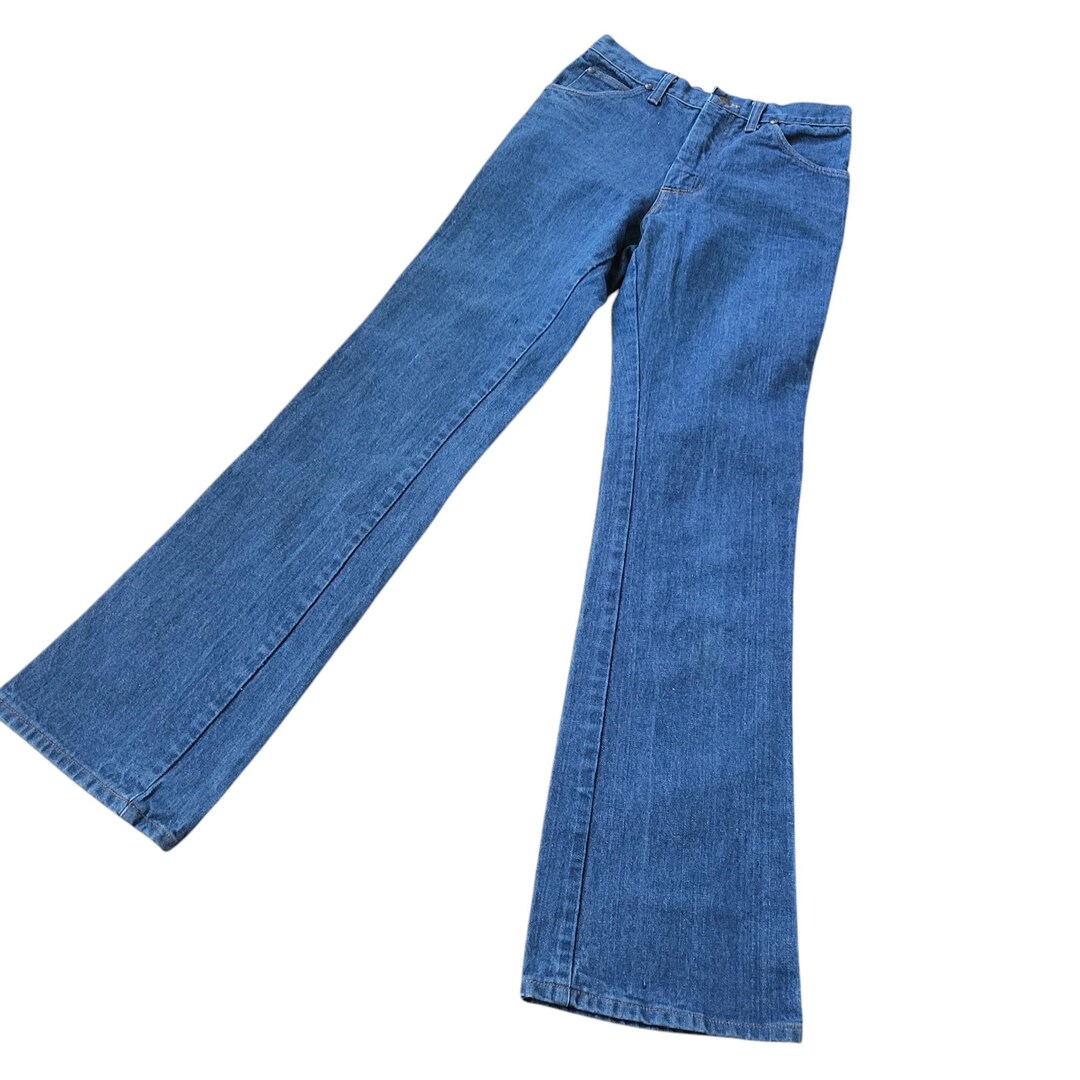 Vintage 1960s Wrangler Blue Bell Logo Medium-wash Denim Flare Jeans ...