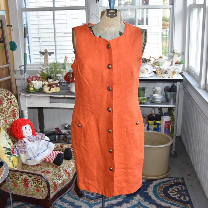 Linen Button Front Dress - Etsy