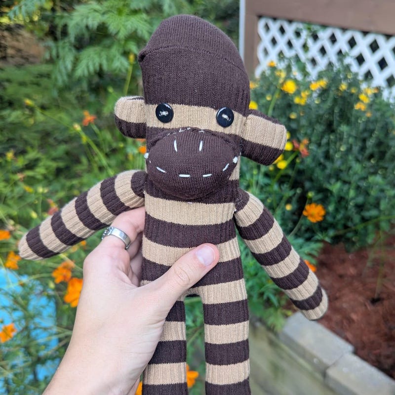 Brown Sock Monkey - Etsy