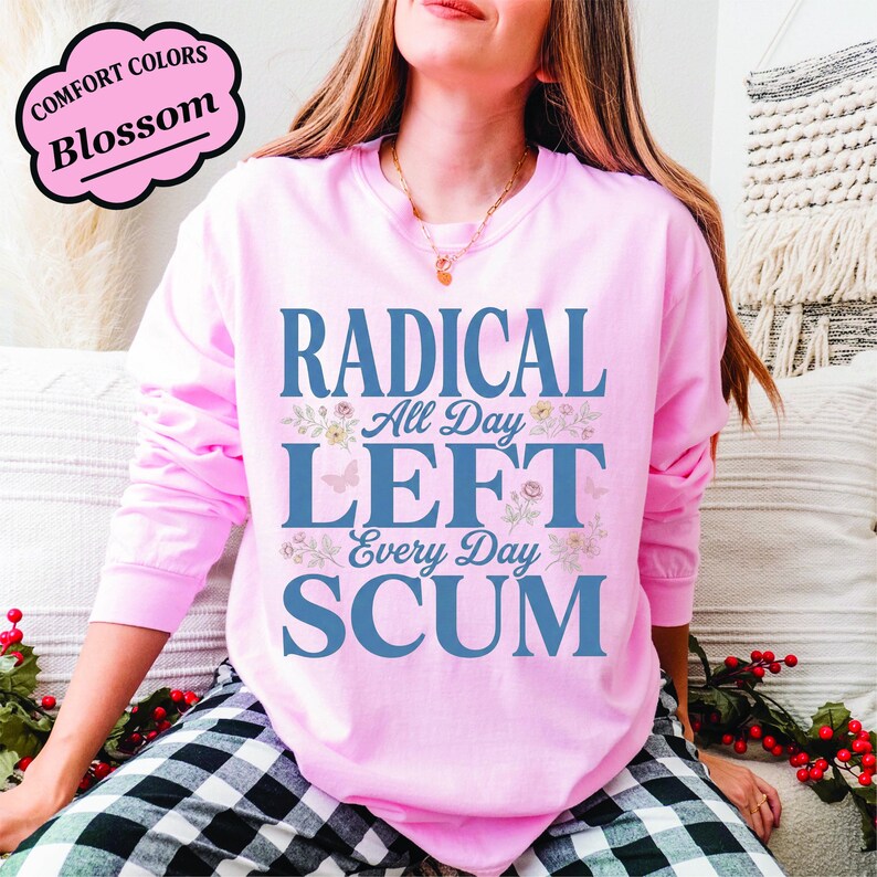 Radical Left Floral Tee, Retro Botanical Butterfly Resistance Shirt ...
