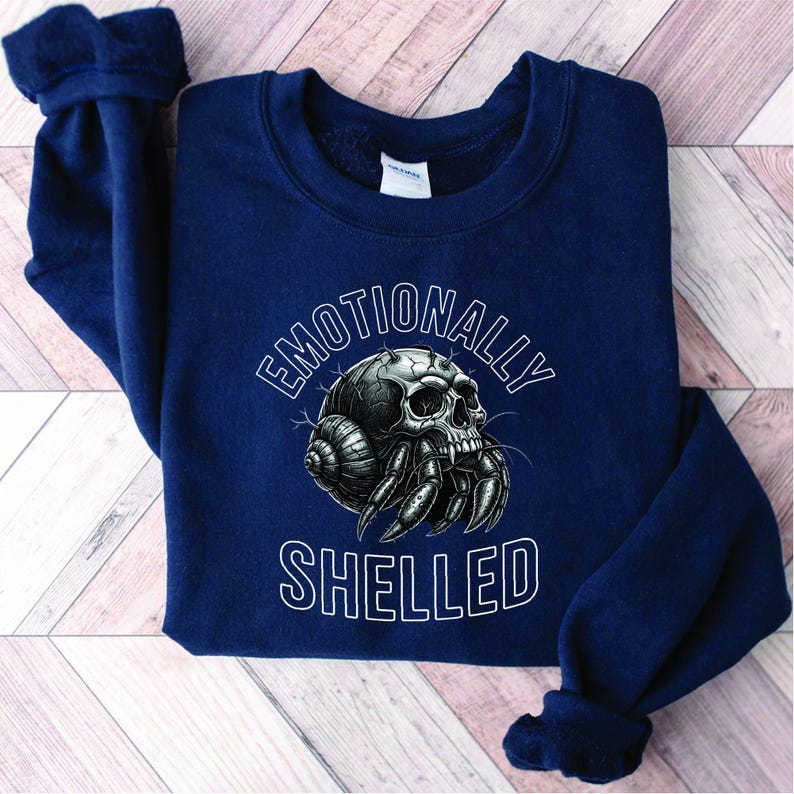 Funny Hermit Crab Pun T-shirt, Introvert Humor Graphic Tee, Emotionally ...