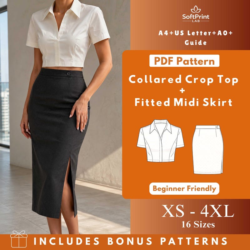 Pencil Skirt Blouse Set - Etsy