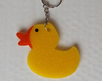 Duck Silhouette Key Chain Simple Outline Wood Duck Key Ring - Etsy