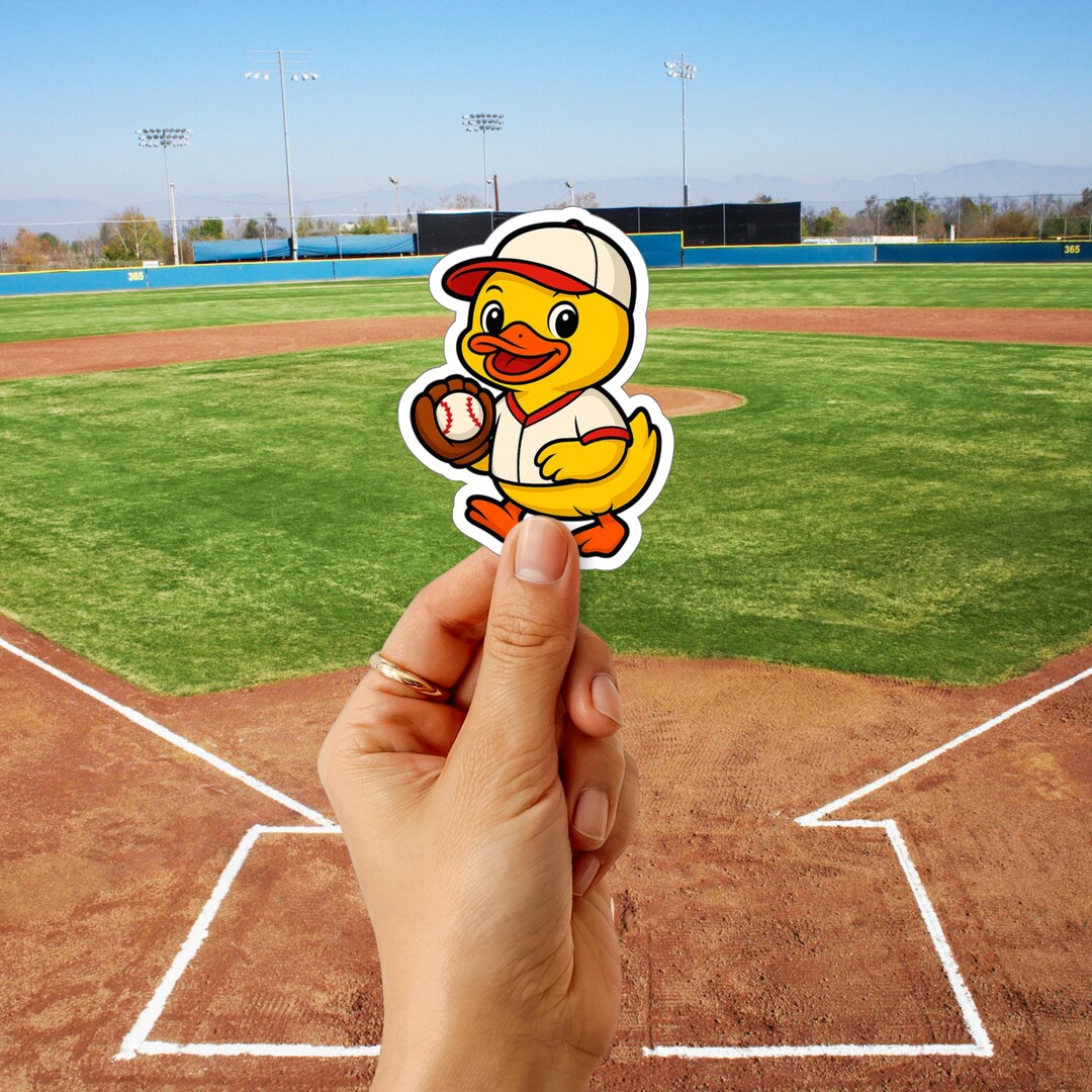 Baseball Duck | Water-resistant Die Cut Stickers | Vinyl Stickers ...