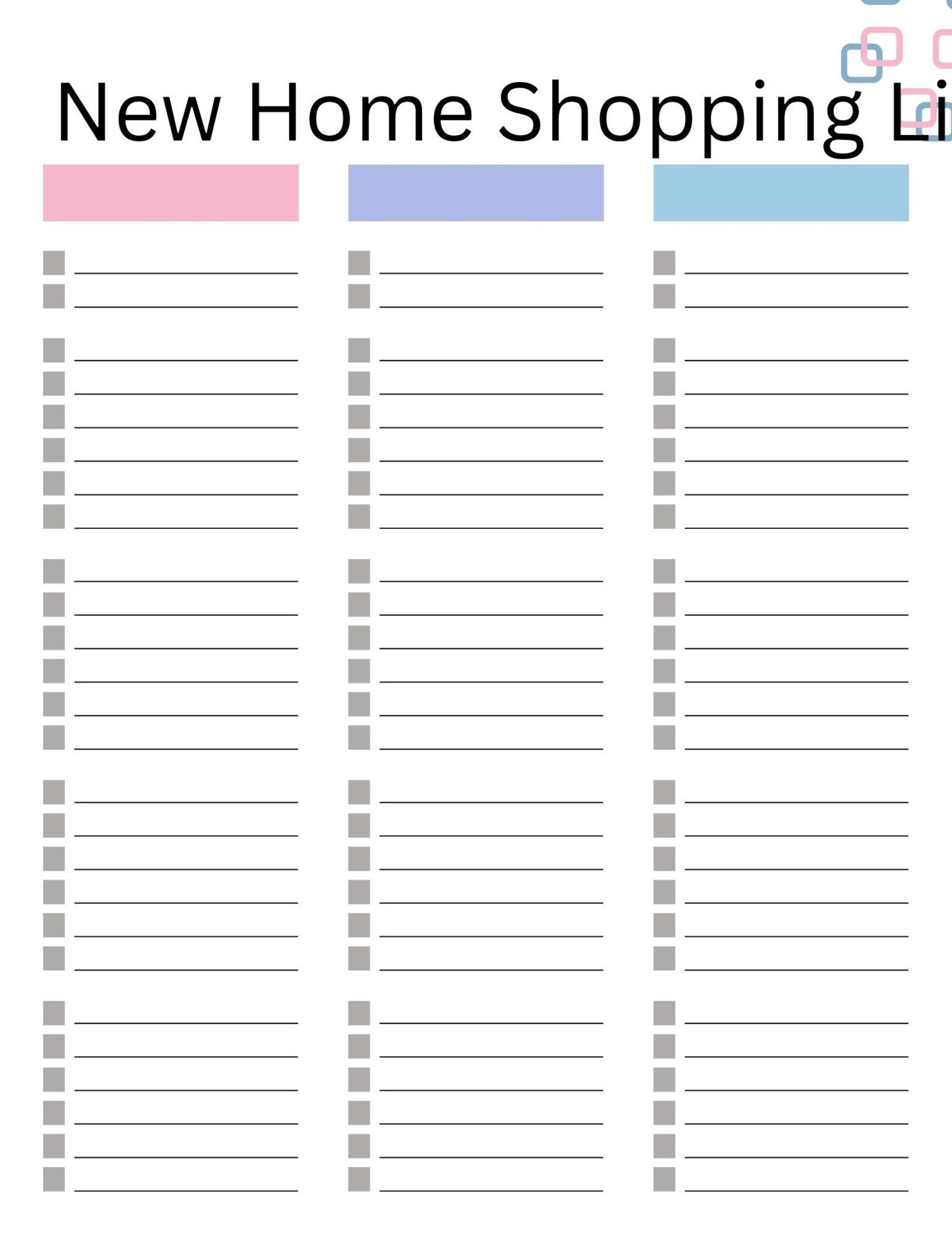 New Home Essentials Checklist Printable | Complete Moving in Guide for ...