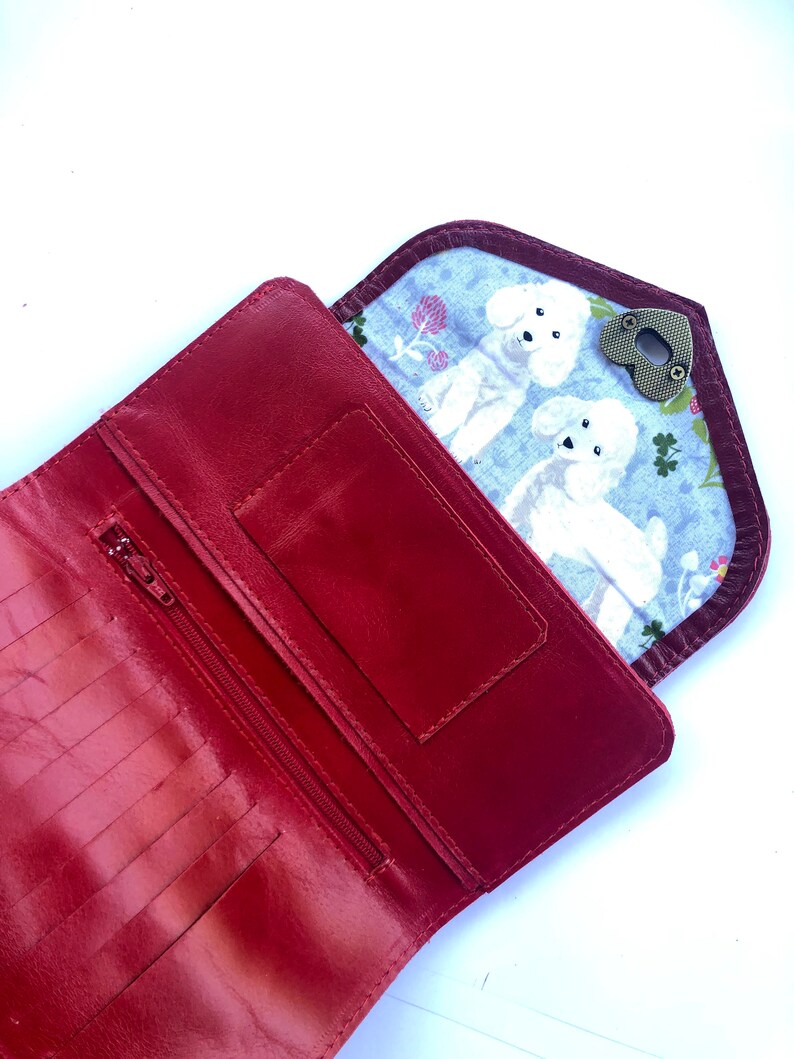 Red Leather Wallet Red Wallet for Women Women's Wallet - Etsy