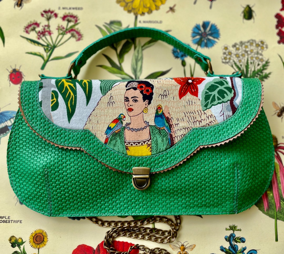 Frida Kahlo Purse, Mothers Day Gift, Unique Green Retro Leather Purse ...