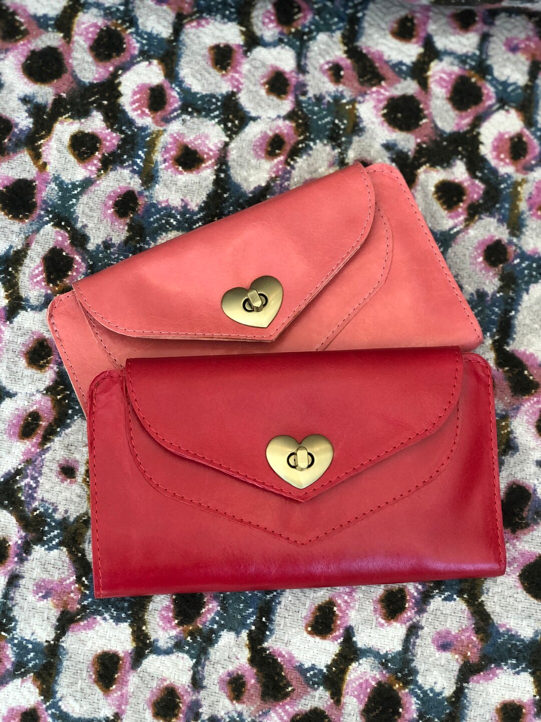 Red Leather Wallet Red Wallet for Women Women's Wallet - Etsy