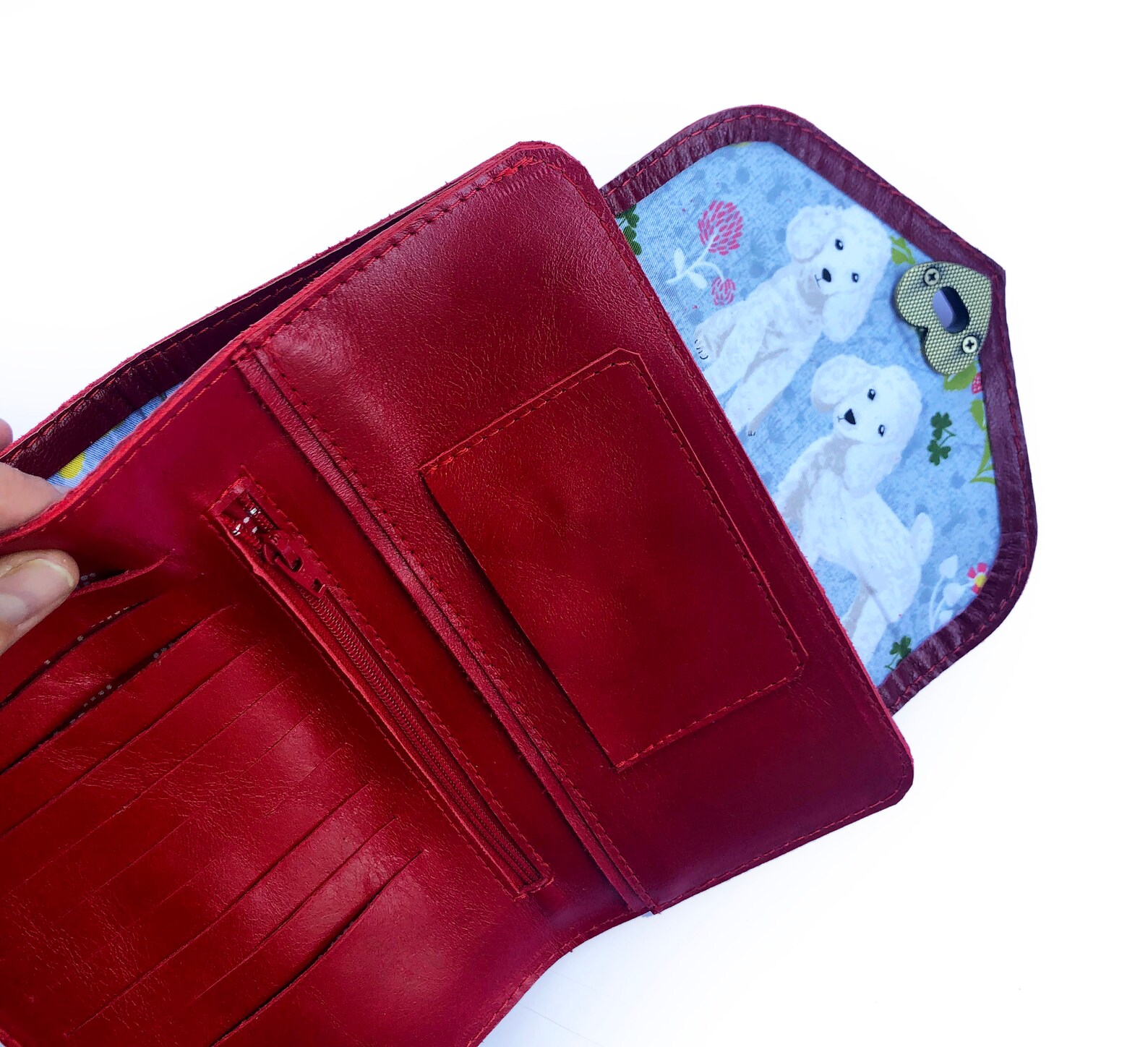 Red Leather Wallet Red Wallet for Women Women's Wallet - Etsy