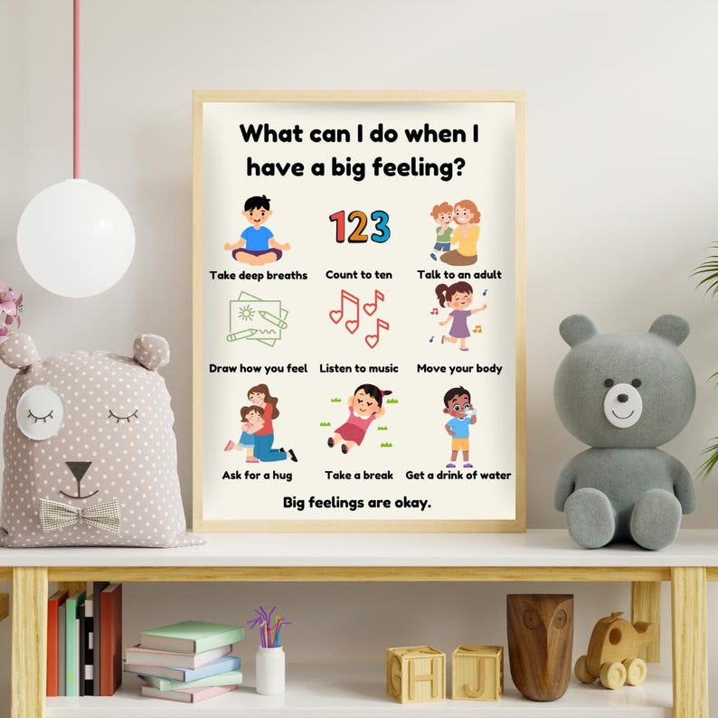 Today I Feel… Kids Emotions Poster Bundle, Emotional Regulation Wall ...