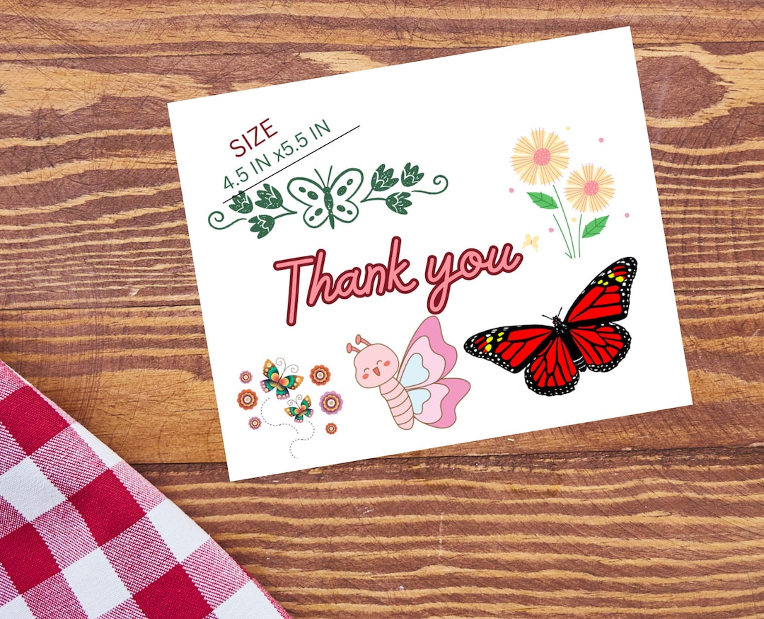 Elegant Spring Thank You Card for Her - Feminine and Printable Delight ...