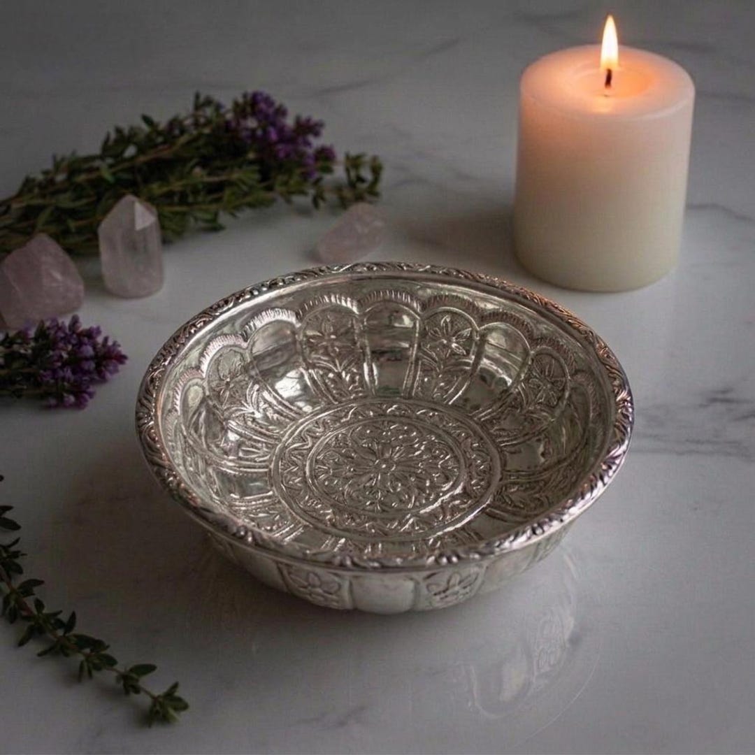 Lunar Scrying Bowl | Altar Vessel | Offering Dish | Divination, Rituals ...