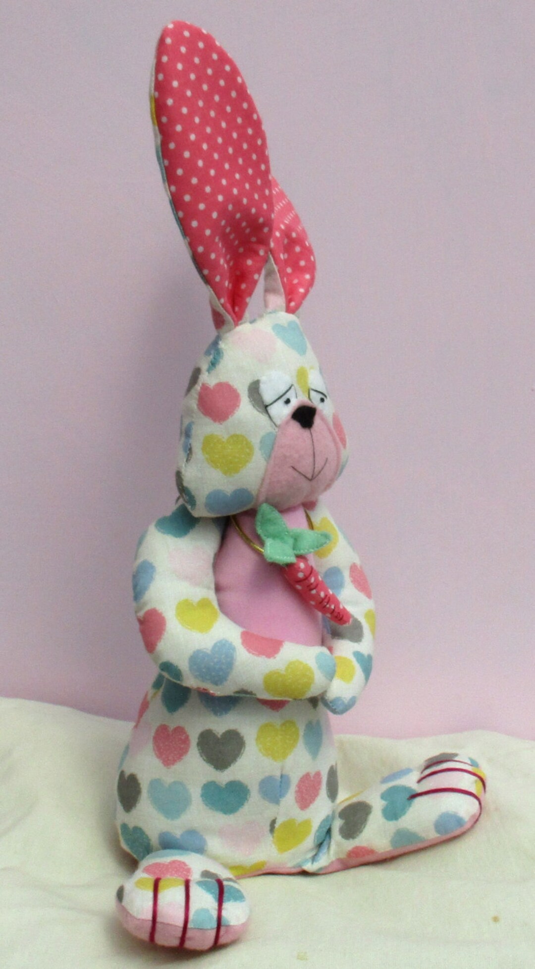Cauliflower Fabric Soft Toy Digital Rabbit Sewing Pattern - Completed ...