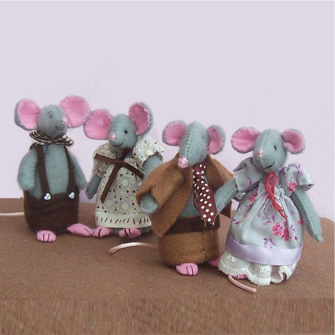 Felt Mice Digital Sewing Pattern PDF Download - Etsy