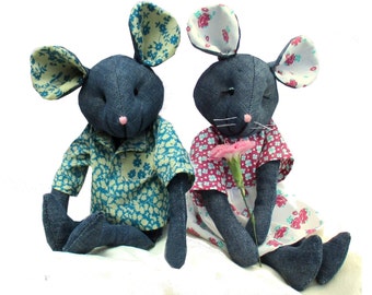 Miss Knitting Mouse Soft Toy Digital Sewing Pattern | Etsy