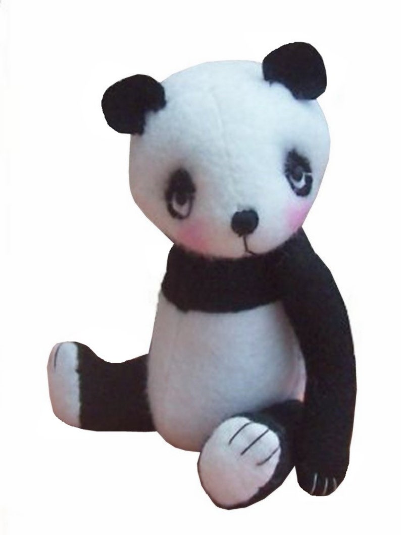 Bamboo Panda soft toy sewing pattern | Etsy