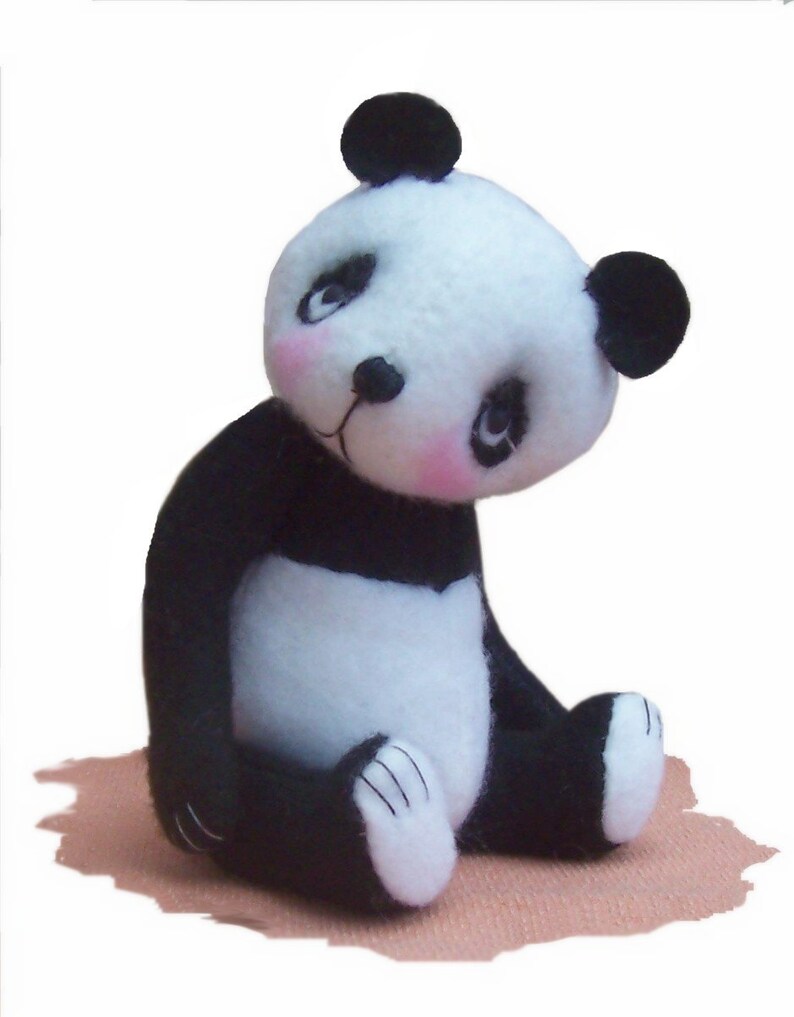 Bamboo Panda soft toy sewing pattern | Etsy