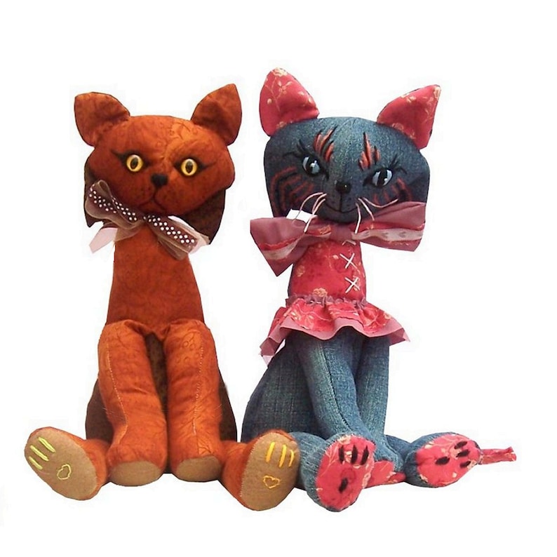 Raggedy Patch Cat Digital Sewing Pattern PDF - Etsy