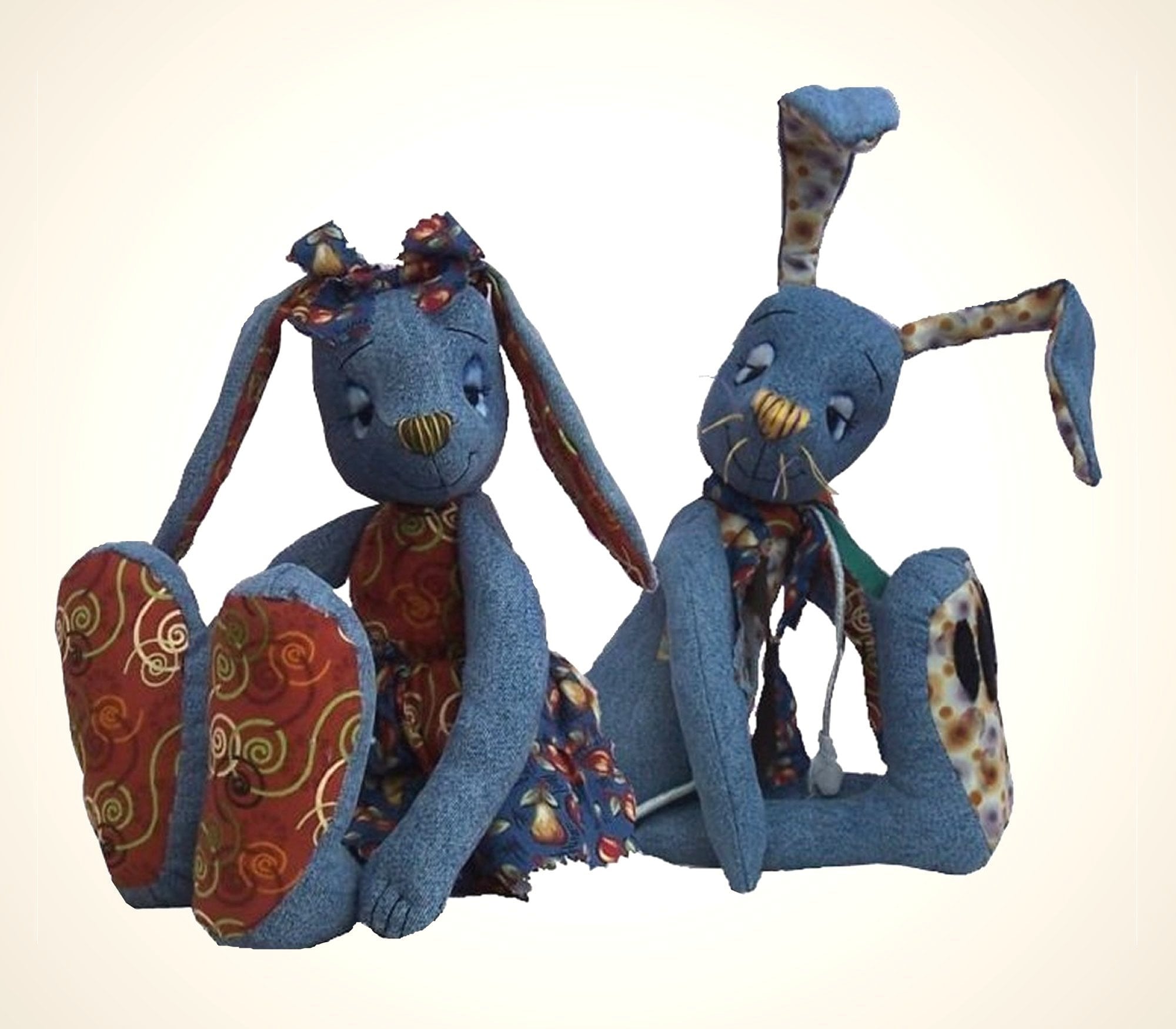 Raggedy Rabbit Soft Toy Sewing Pattern Brilliant to Recycle - Etsy UK