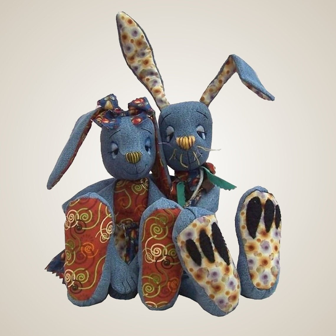 Raggedy Rabbit Soft Toy Sewing Pattern Brilliant to Recycle - Etsy UK