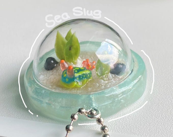 Pet Sea Slug Aquarium Keychain, Jelly, Aquatic Miniature, Whimsy ...