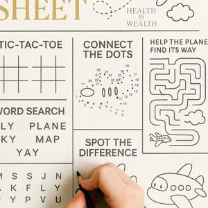 Printable Airplane Activity Sheet for Kids (ages 3-7) - Etsy