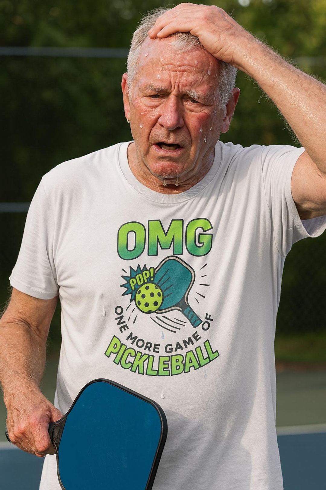Omg-one More Game of Pickleball Cotton Tee T-shirt | 4 Colors - 100% ...