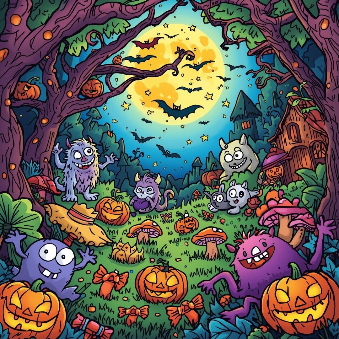 Instant Halloween Coloring Pages! Cozy Spooky Cute Ghosts and Pumpkins ...