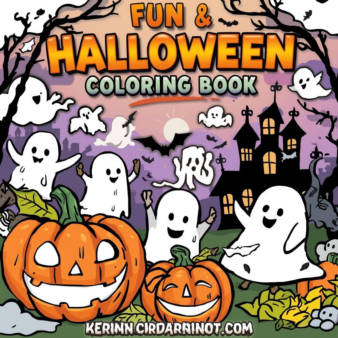 Spooky Cute Halloween Coloring Pages | Ghost, Candy & Stars Printable ...