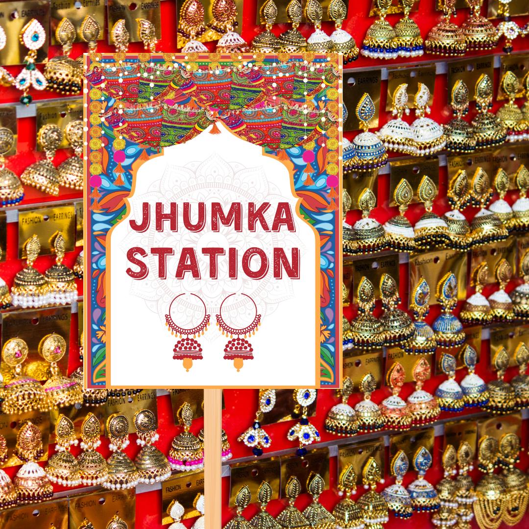 Jhumka Station Sign Instant Download, Jhumka Gira Rey Signage, Earring ...