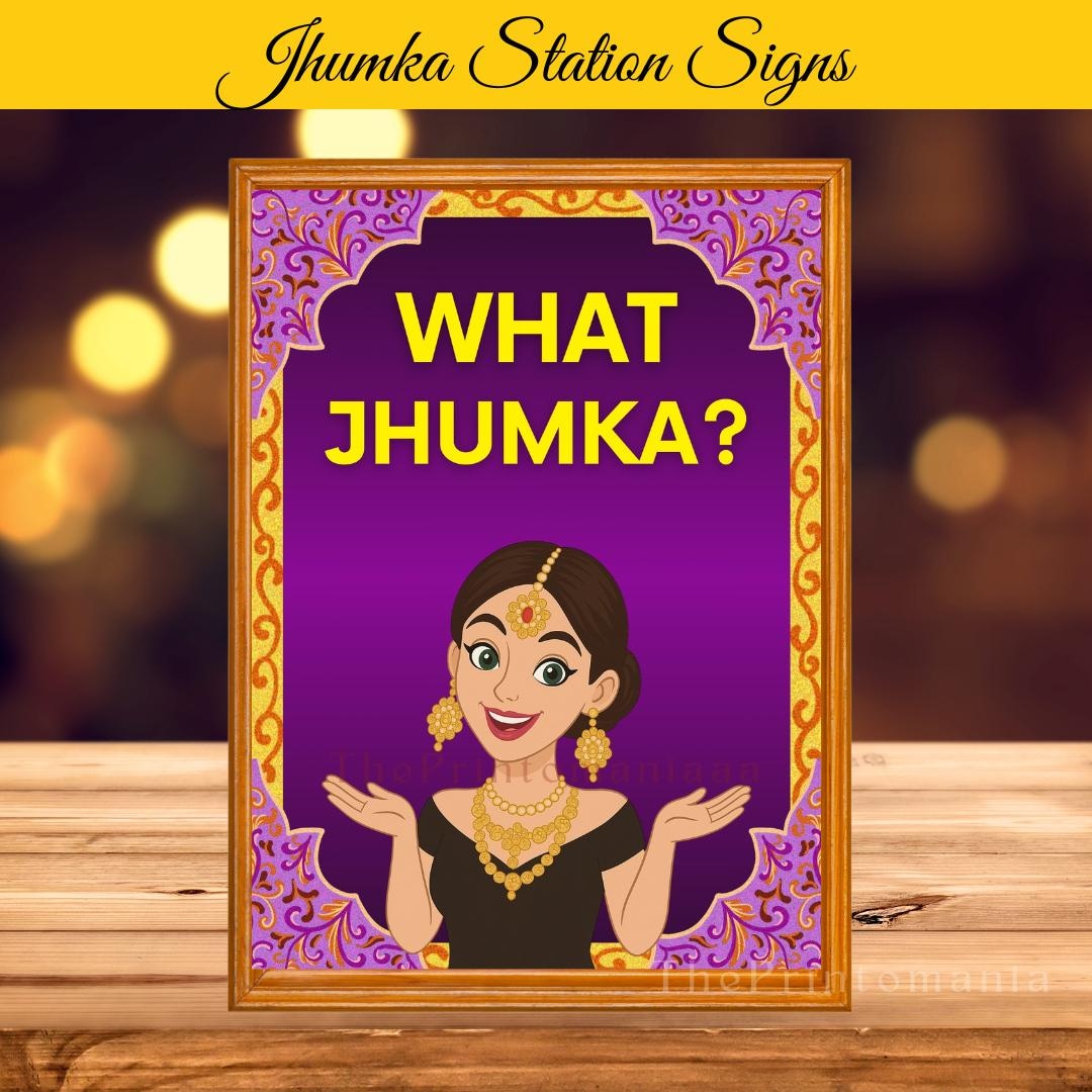 What Jhumka Sign, Indian Wedding Decor (digital Download) - Etsy