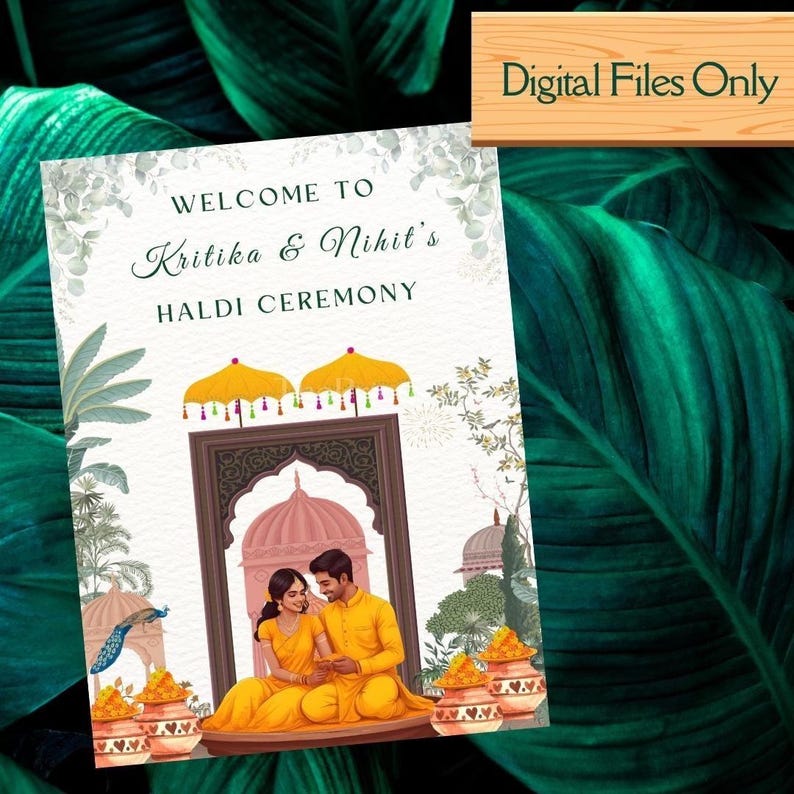 Haldi Welcome Signs, Haldi Signboards, Hould Ceremony Decor, Indian ...