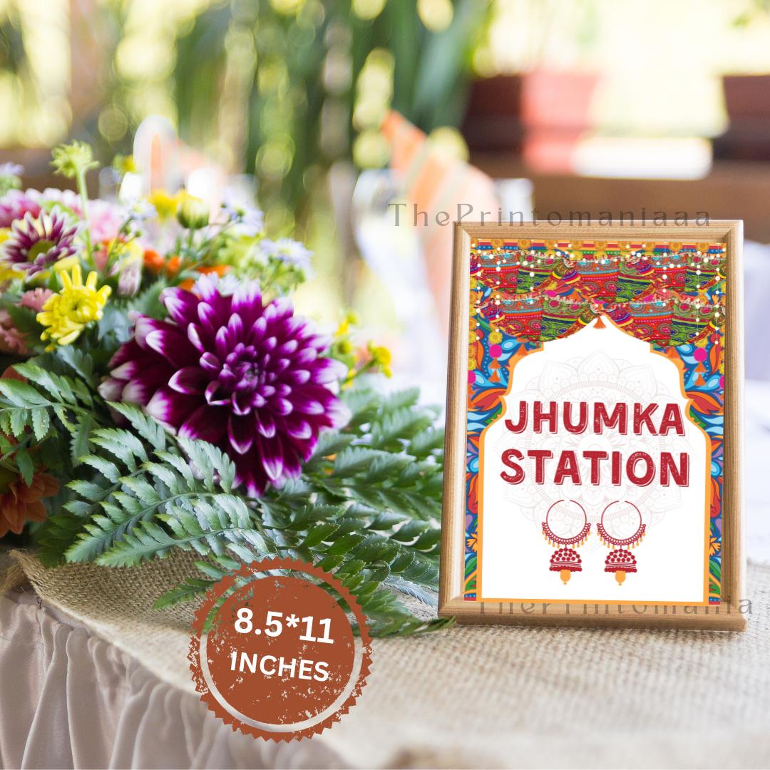 Jhumka Station Sign Instant Download, Jhumka Gira Rey Signage, Earring ...