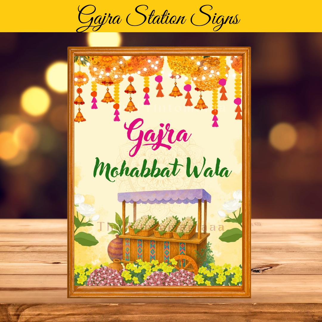 Gajra Mohabbat Wala Sign, Mehndi Table Decor (instant Download) - Etsy
