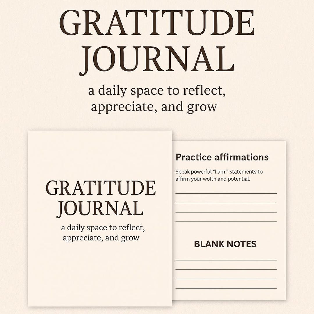Gratitude Journal Printable PDF | Daily Reflection Pages | Self-care ...
