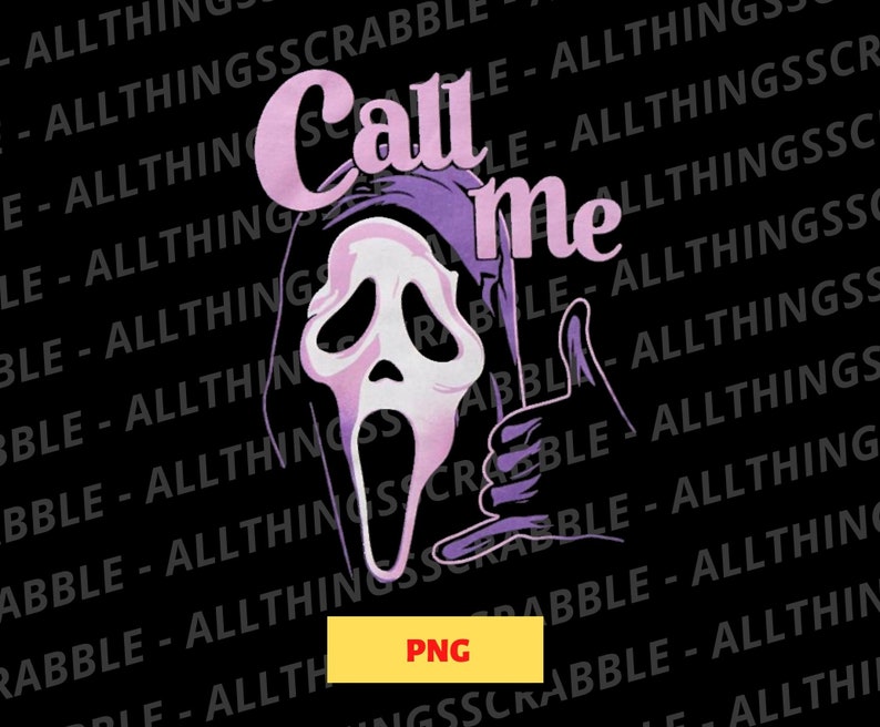Ghostface Calling Png Ghost Face Png Scream Call Me Png - Etsy