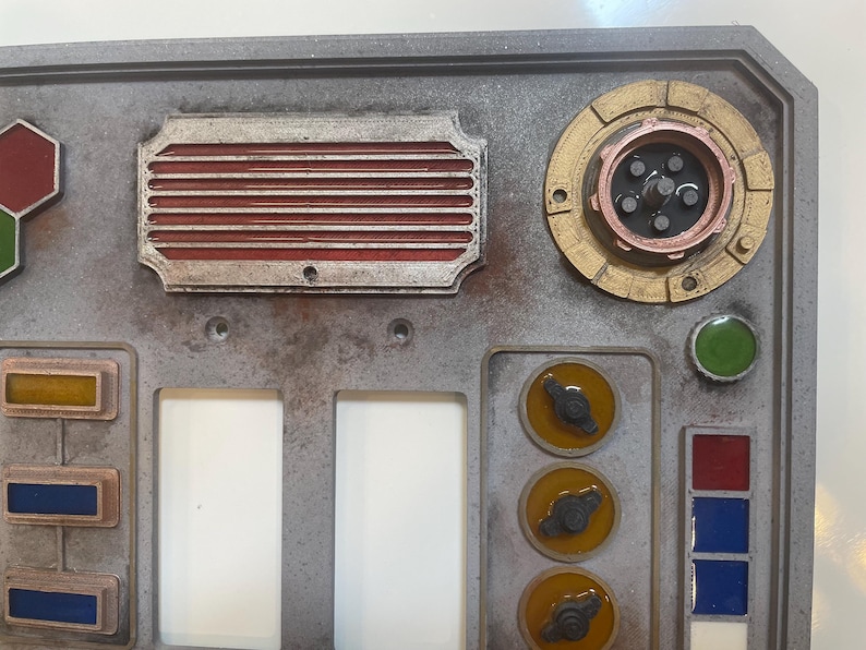 Star Wars Inspired Light Switch Cover: Sci-fi Control Panel, Double ...